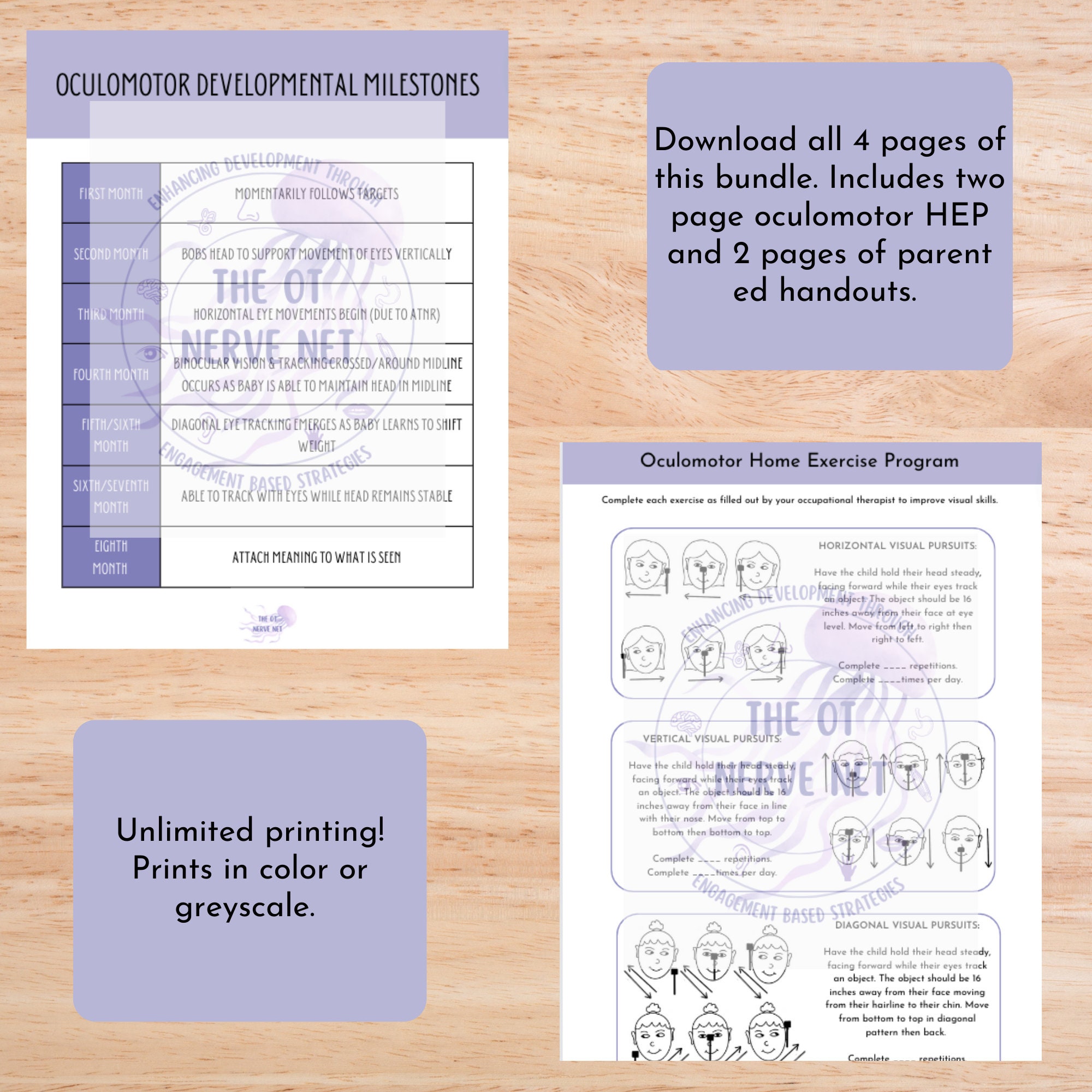Parent Education | Oculomotor and Vision Bundle | HEP | Occupational ...