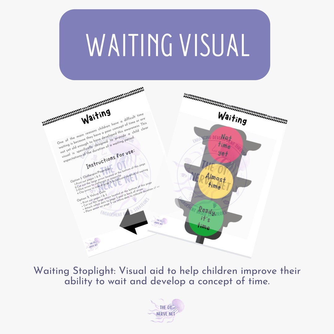 Waiting Visual for Kids | Occupational Therapy | Digital Download ...