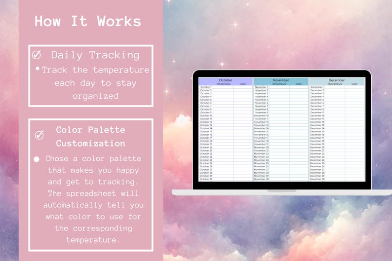 2025 Temperature Blanket Tracker Spreadsheet - Customizable Color ...