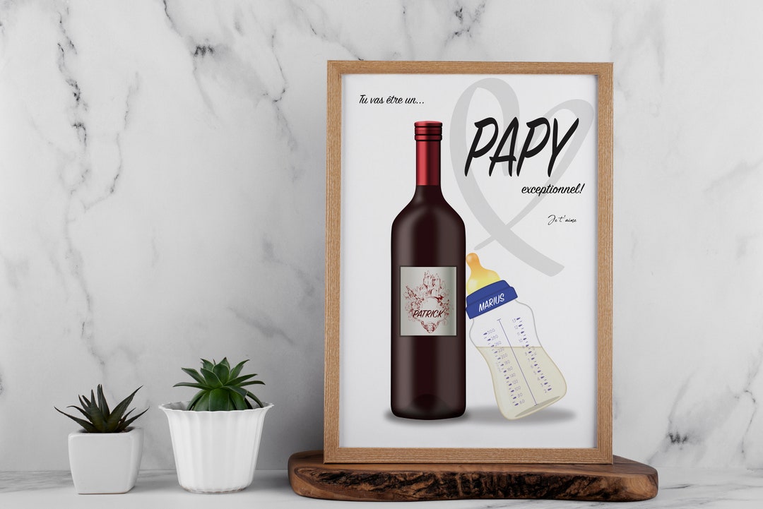 Personalized Grandpa Poster, Grandpa Word to Announce the Arrival of ...