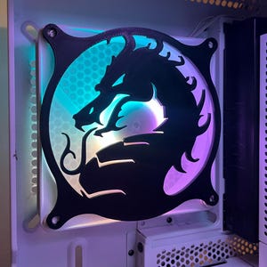 Dragon - Gaming Computer Fan Shroud/ Grill /cover - Custom 3D Printed ...