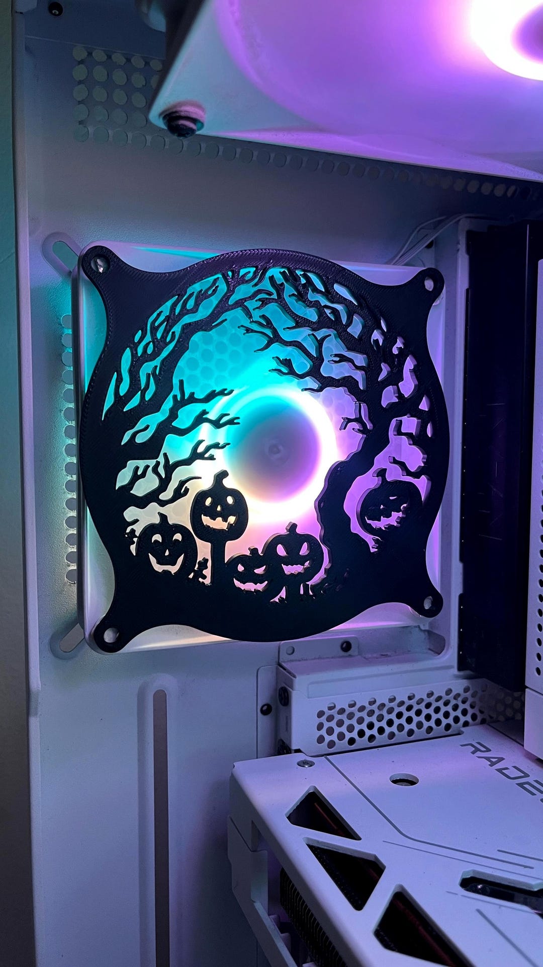 Halloween Night - RGB Gaming Computer Fan Shroud/ Grill /cover - Custom ...