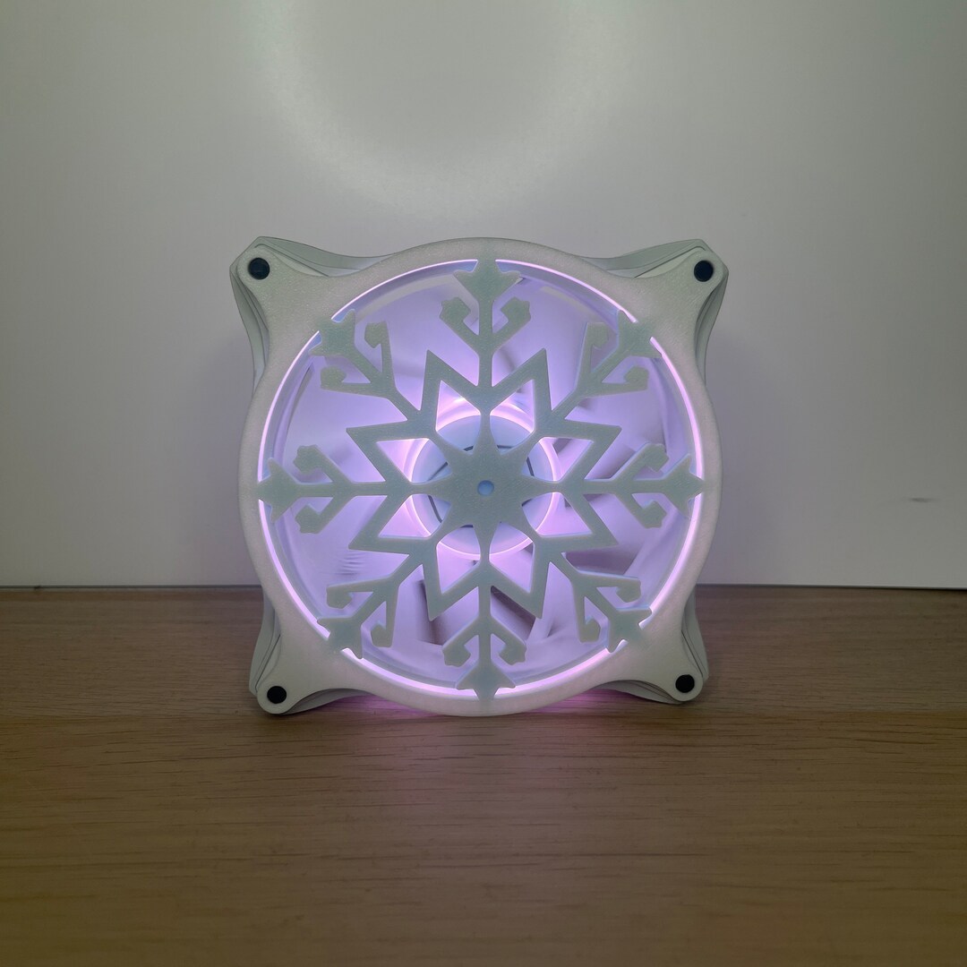 Snowflake Gaming Computer Fan Shroud/ Grill /cover Custom 3D Printed ...