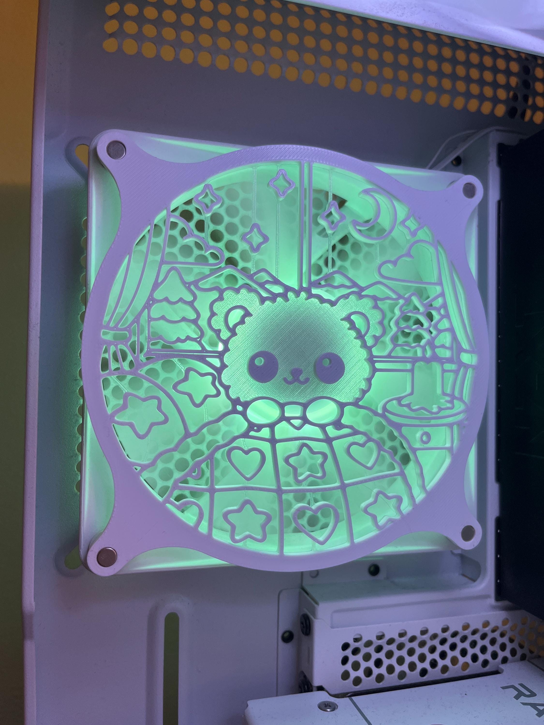 Cozy Teddy - RGB Gaming Computer Fan Shroud/ Grill /cover - Custom 3D ...