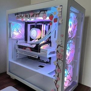 Sakura Branch PC Charms | Decoration Stick-on | Adhesive | Stick ...