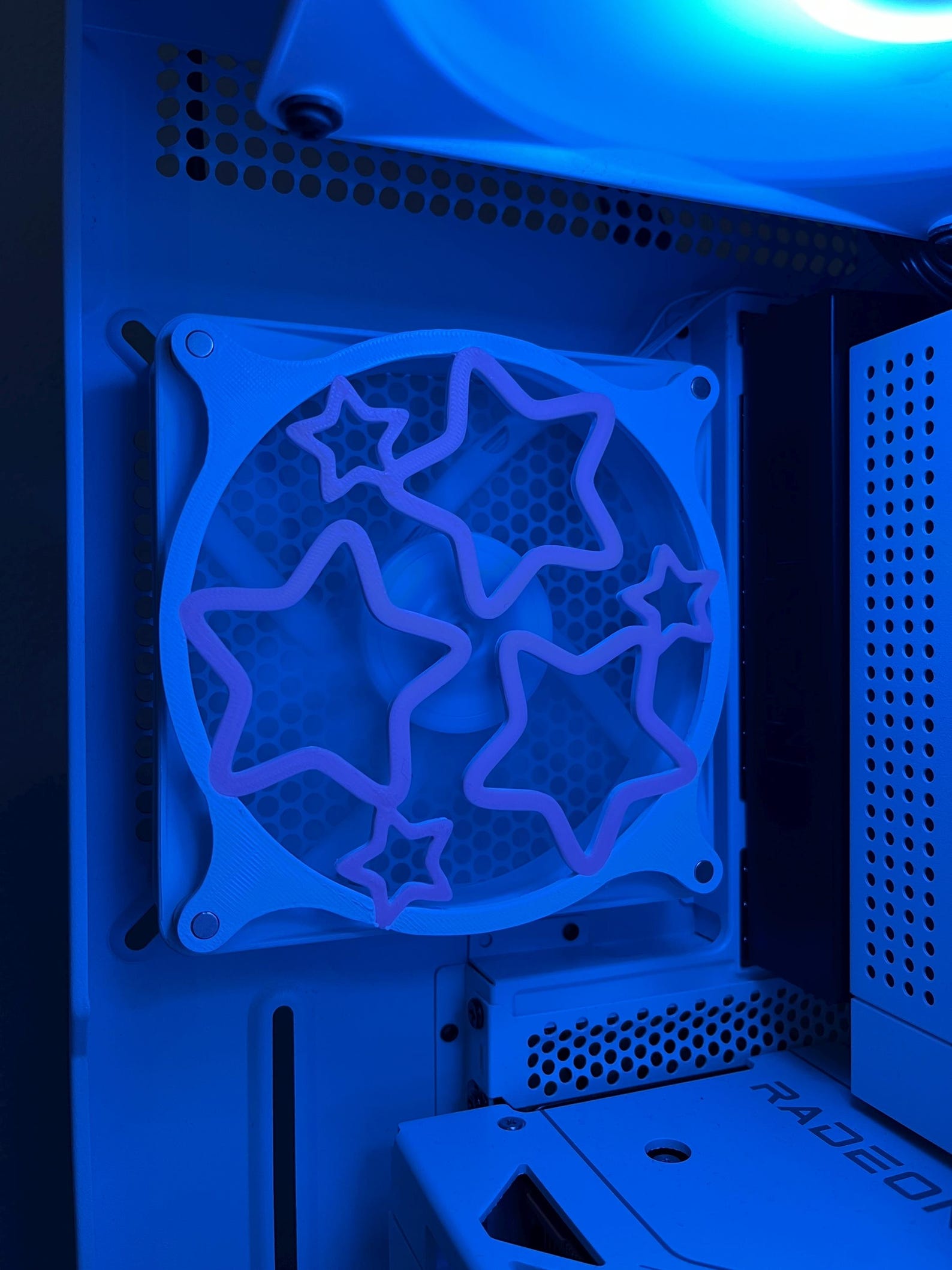 Starry Rain - PC Fan Shroud/ Grill /cover - 120mm, 140 Mm - Two Colors ...