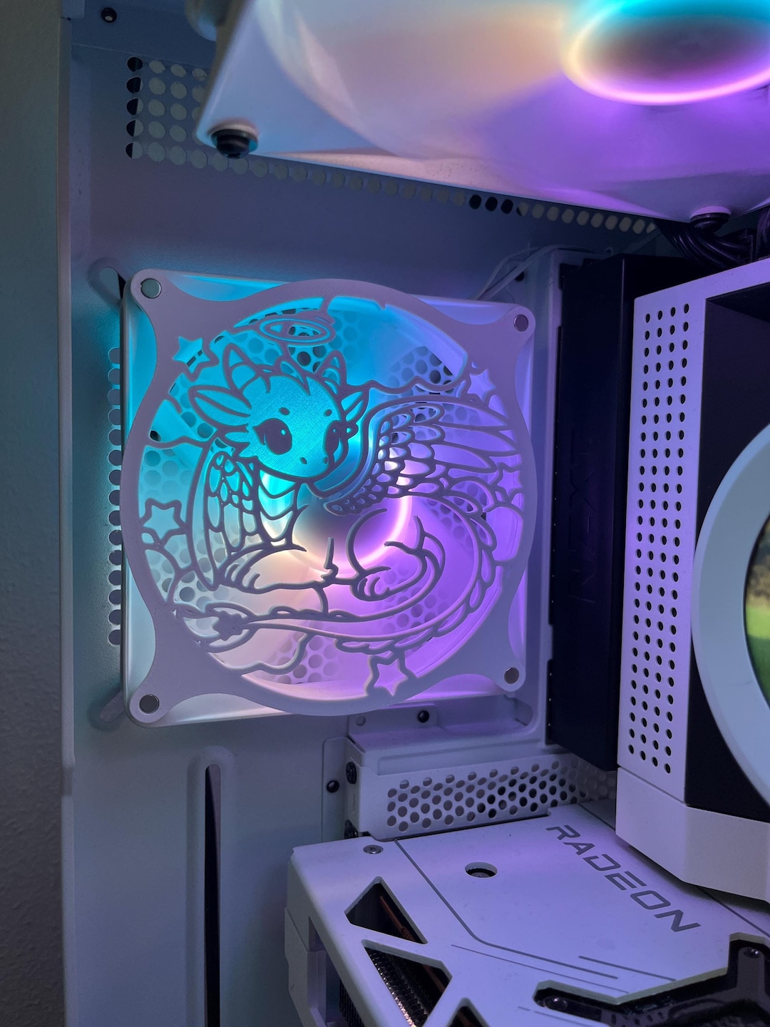 Celestial Dragon - RGB Gaming Computer Fan Shroud/ Grill /cover ...