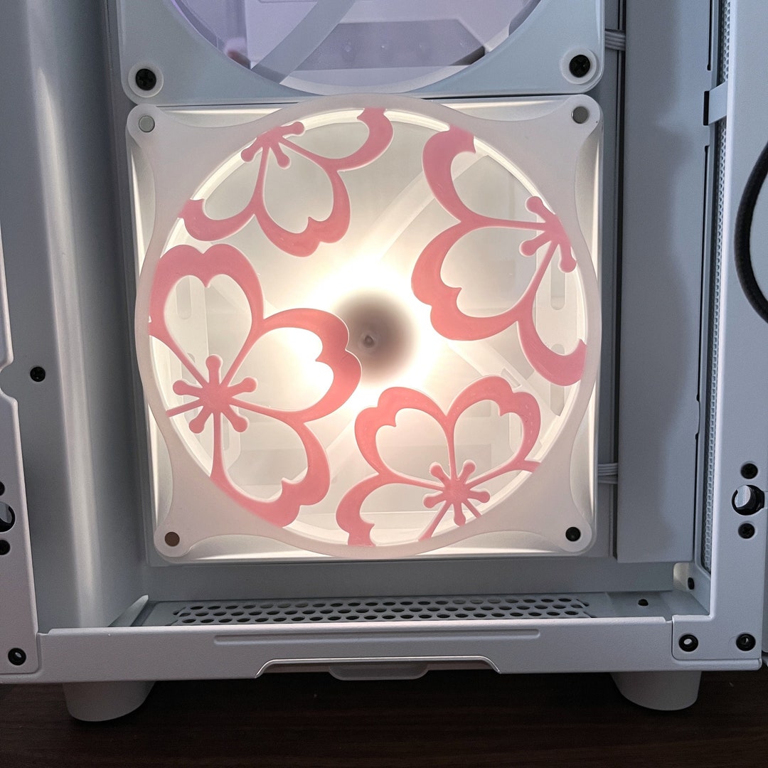 Sakura Rain - PC Fan Shroud/ Grill /cover - 120mm, 140 Mm - Two Colors ...