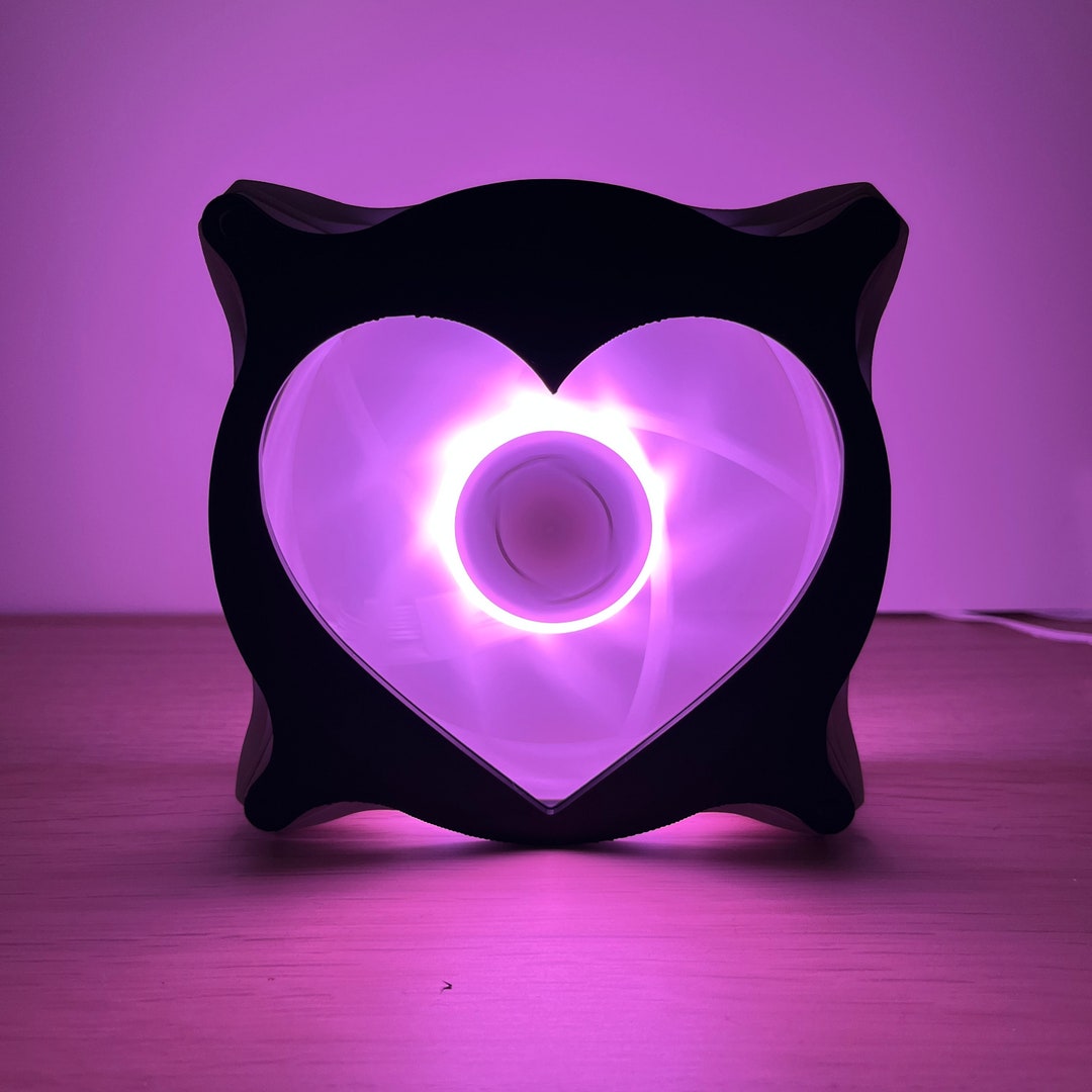 Heart Cut Out Computer Fan Shroud/ Grill /cover Custom 3D Printed 120mm ...