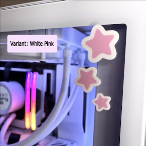 Stars Two Colors PC Charms | Decoration Stick-on | Adhesive | Stick ...