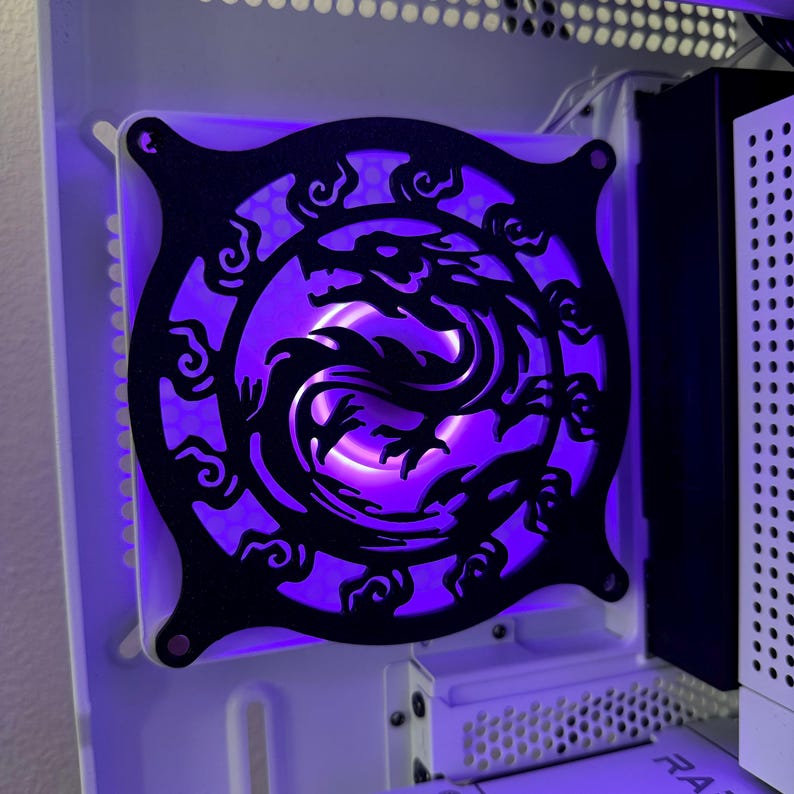 Japanese Dragon - Gaming Computer Fan Shroud/ Grill /cover - Custom 3D ...