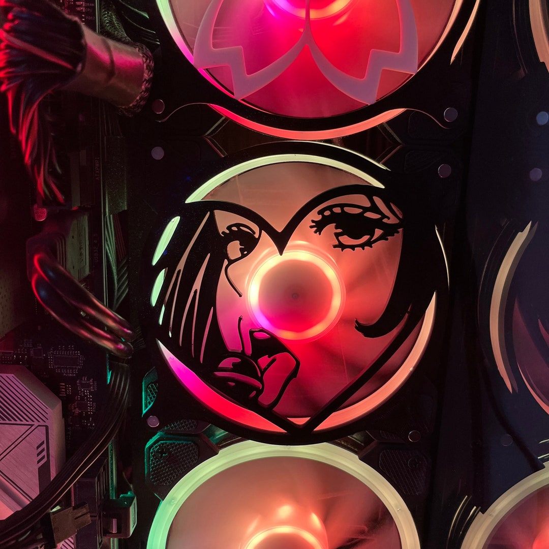 Lollipop Anime Girl - Computer Fan Shroud/ Grill /cover - Custom 3D ...