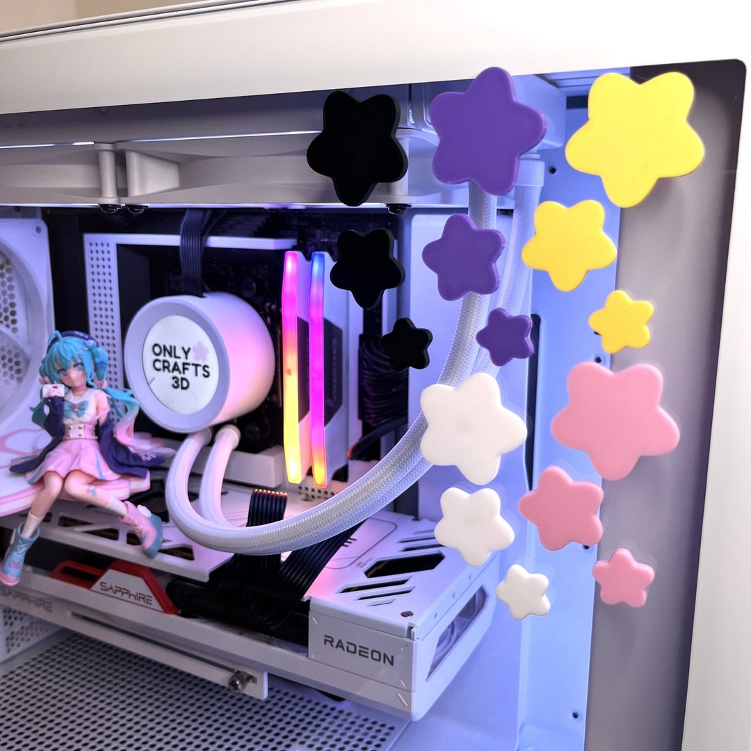 Star PC Charms | Decoration Stick-on | Adhesive | Stick Anywhere | PC ...