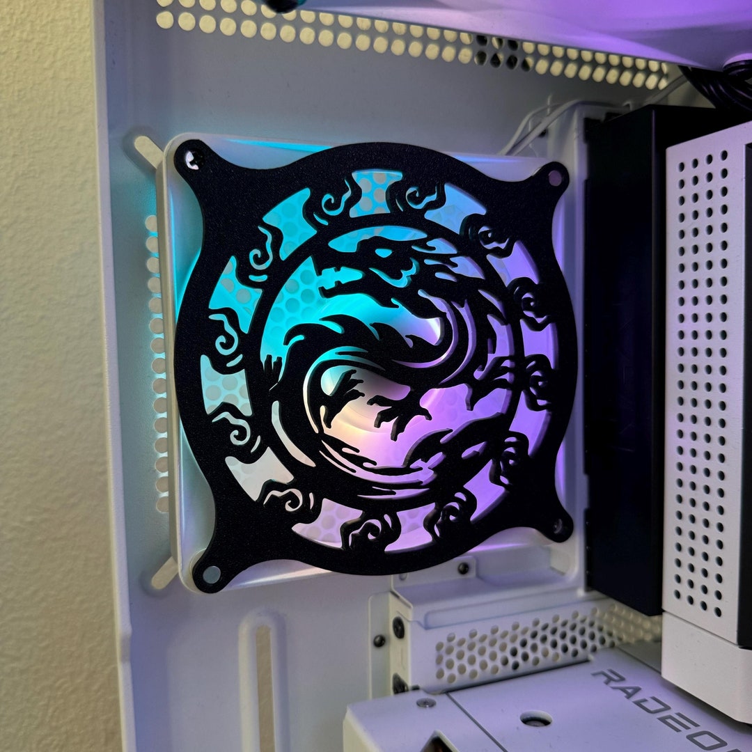 Japanese Dragon - Gaming Computer Fan Shroud/ Grill /cover - Custom 3D ...