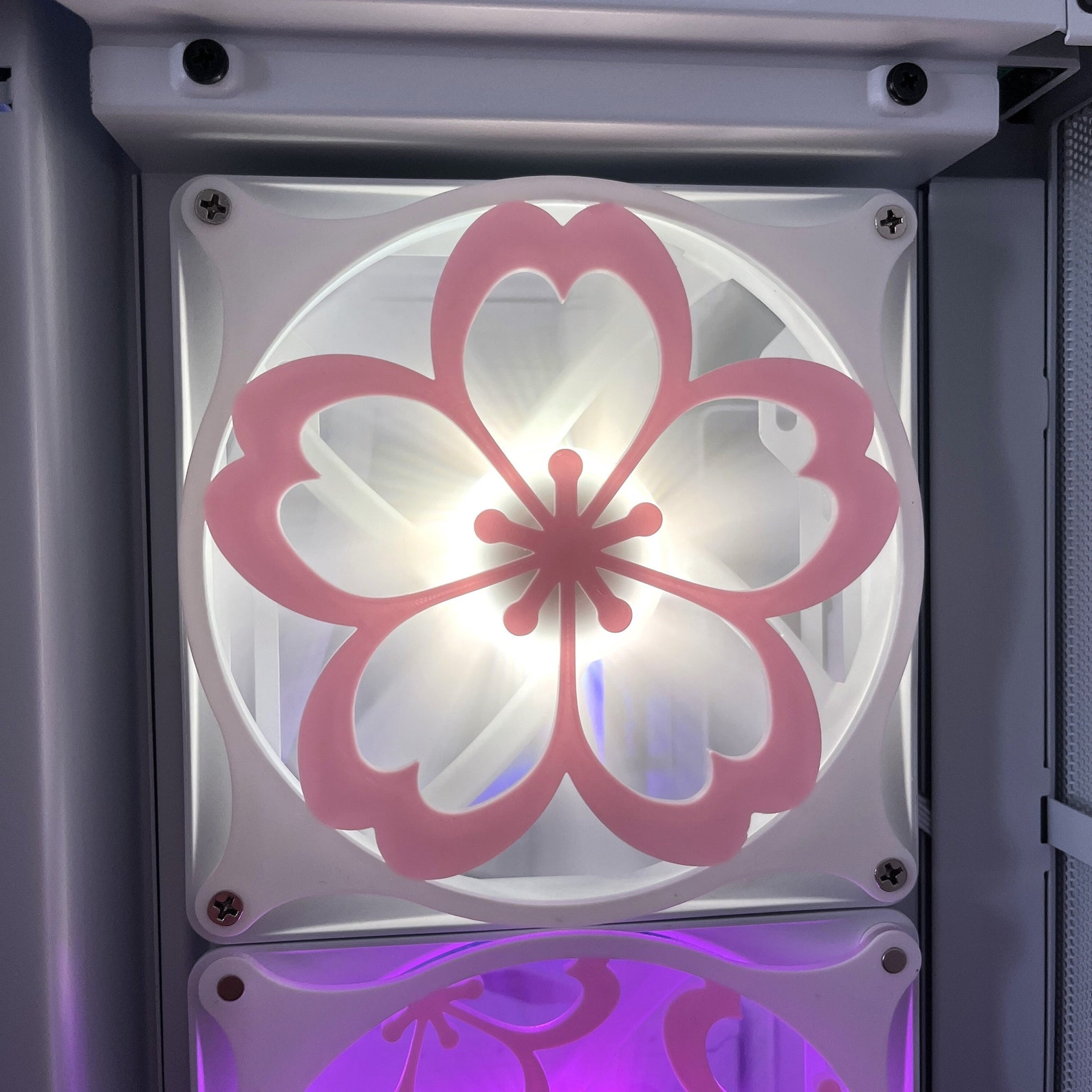Rounded Sakura Flower - PC Fan Shroud/ Grill /cover - 120mm, 140 Mm ...