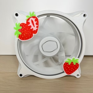 Strawberries - Gaming Computer Fan Shroud/ Grill /cover - 120mm or ...