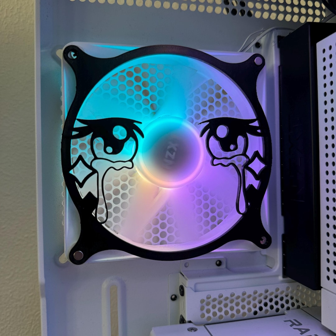 Sad Anime Eyes - Computer Fan Shroud/ Grill /cover - Custom 3D Printed ...