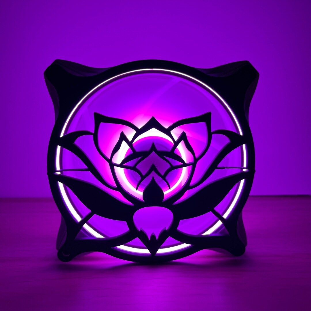 Lotus Flower Gaming Computer Fan Shroud/ Grill /cover Custom 3D Printed ...