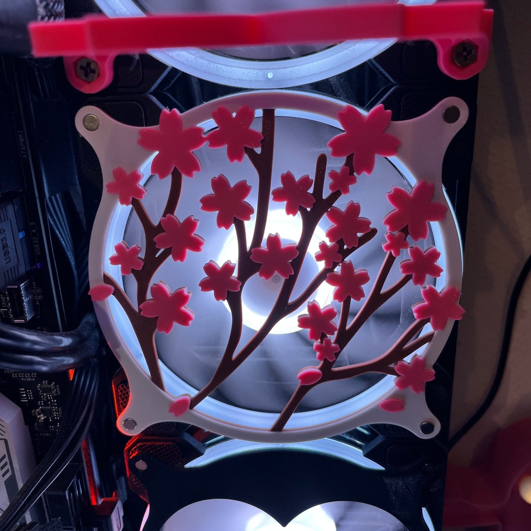 Sakura Tree Top Gaming Computer Fan Shroud/ Grill /cover 120mm or 140mm ...