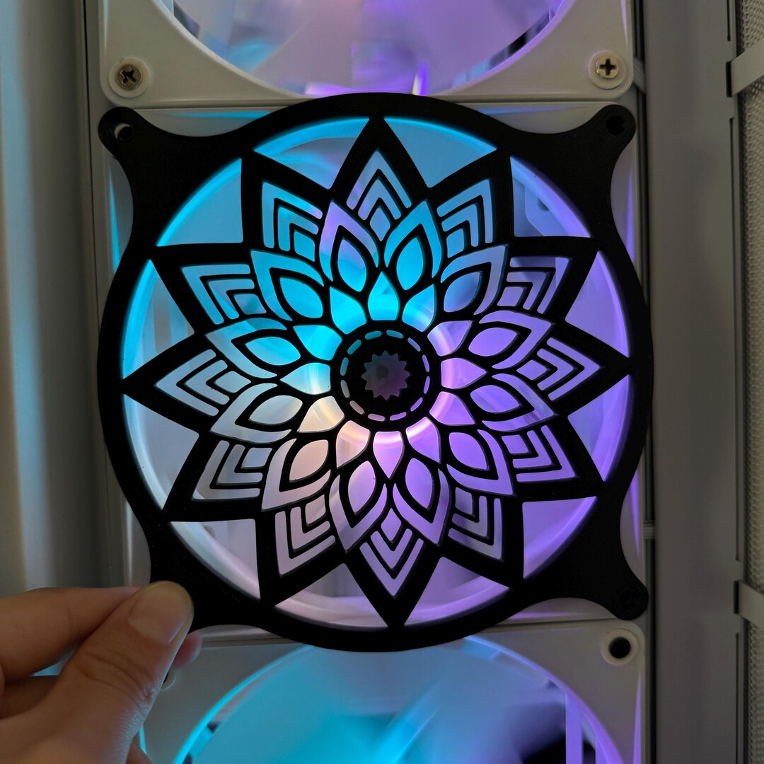 Mandala - Gaming Computer Fan Shroud/ Grill /cover - Custom 3D Printed ...