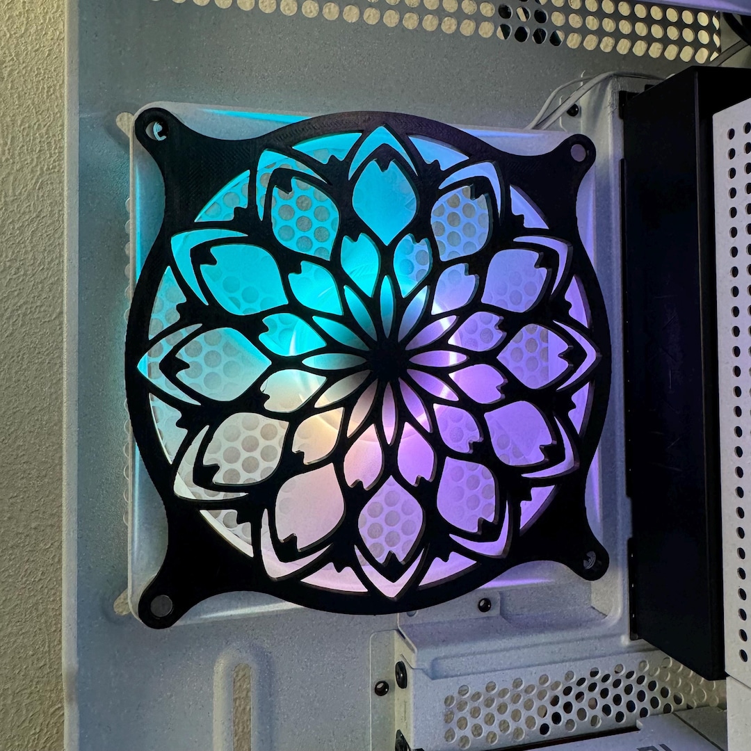 Flower Mandala - Gaming Computer Fan Shroud/ Grill /cover - Custom 3D ...