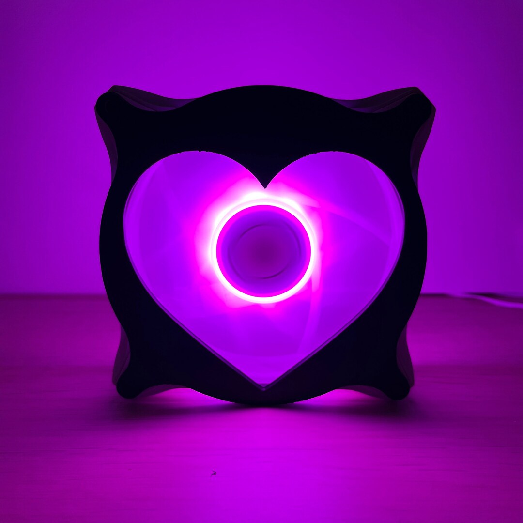 Heart Cut Out Computer Fan Shroud/ Grill /cover Custom 3D Printed 120mm ...