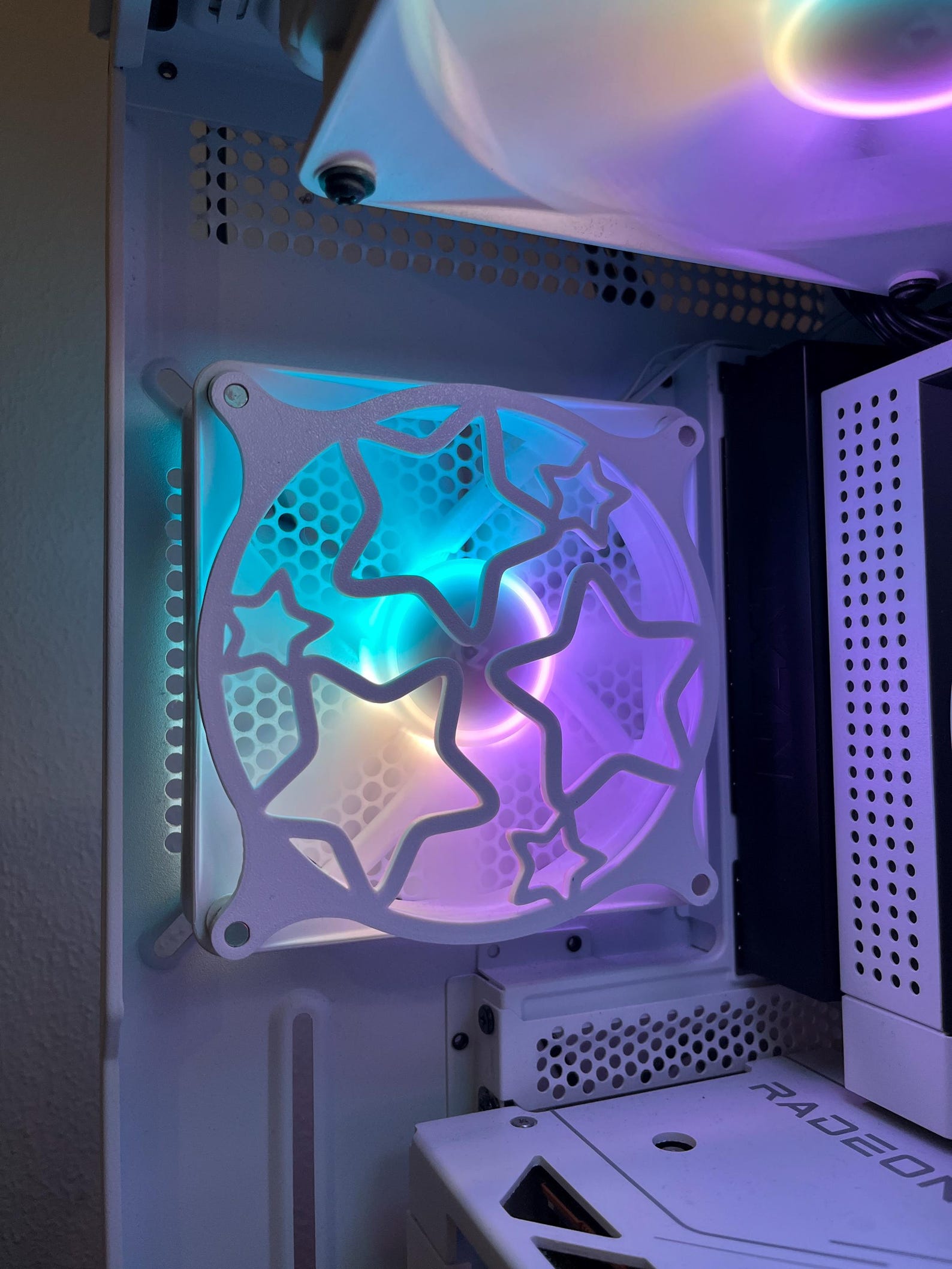 Starry Rain - PC Fan Shroud/ Grill /cover - 120mm, 140 Mm - Two Colors ...