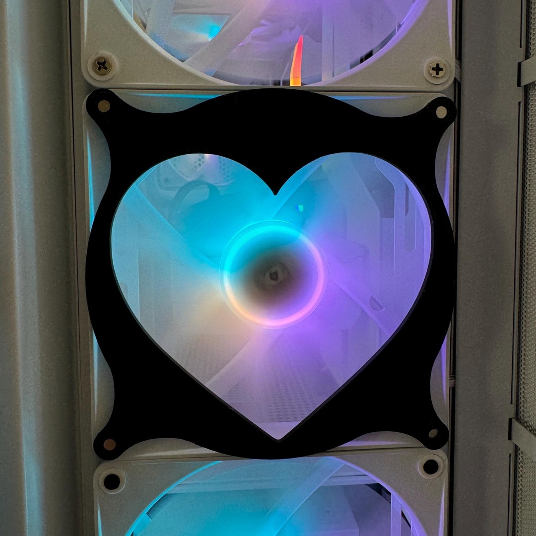 Heart Cut Out - Computer Fan Shroud/ Grill /cover - Custom 3D Printed ...