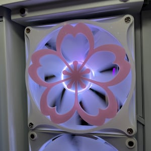 Rounded Sakura Flower - PC Fan Shroud/ Grill /cover - 120mm, 140 Mm ...