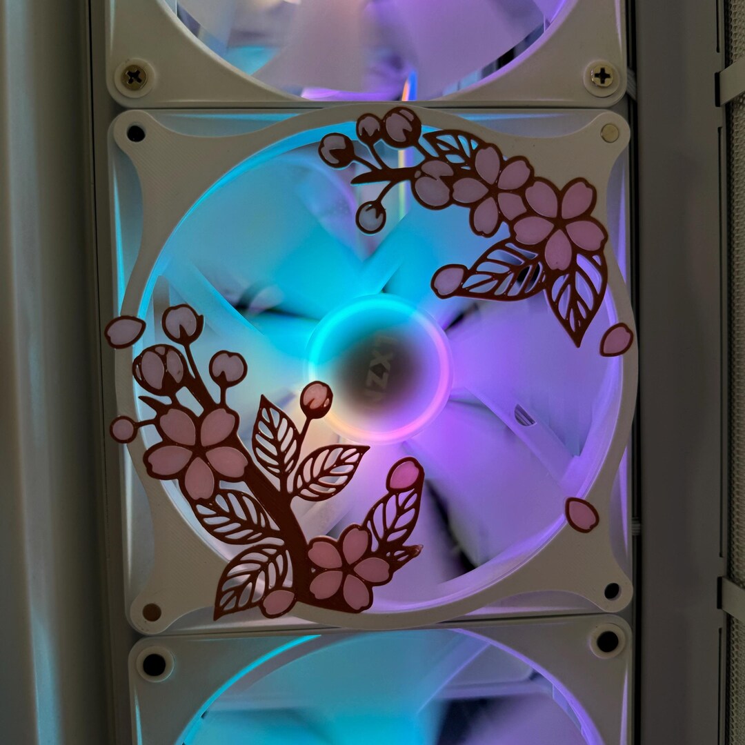 Sakura Flower on a Branch - PC Fan Shroud/ Grill /cover - 120mm, 140 Mm ...