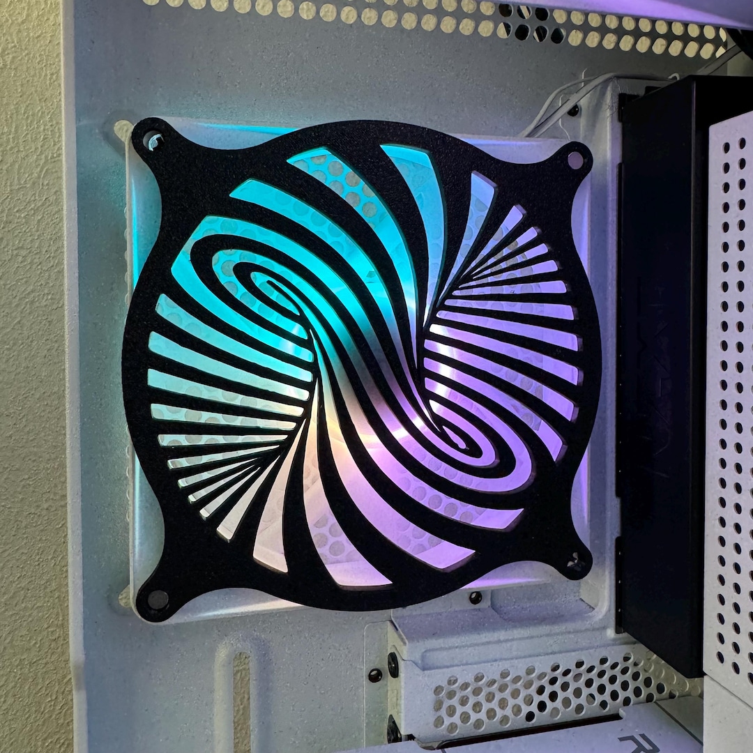 Vortex Optical Illusion - Gaming Computer Fan Shroud/ Grill /cover ...