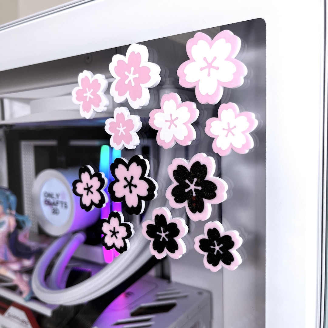Sakura Flower PC Charms | Decoration Stick-on | Adhesive | Stick ...