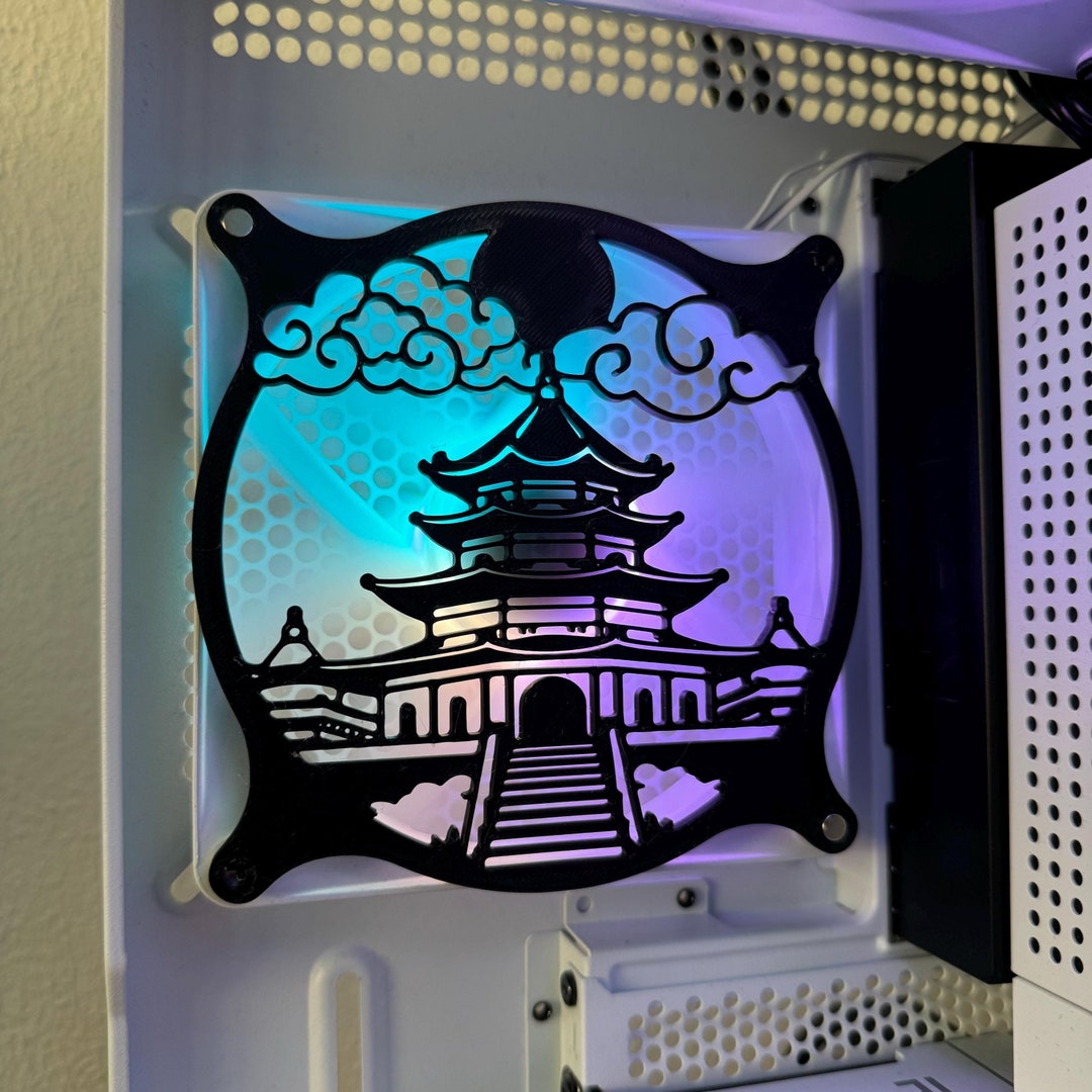 Japanese Temple - RGB Gaming Computer Fan Shroud/ Grill /cover - Custom ...