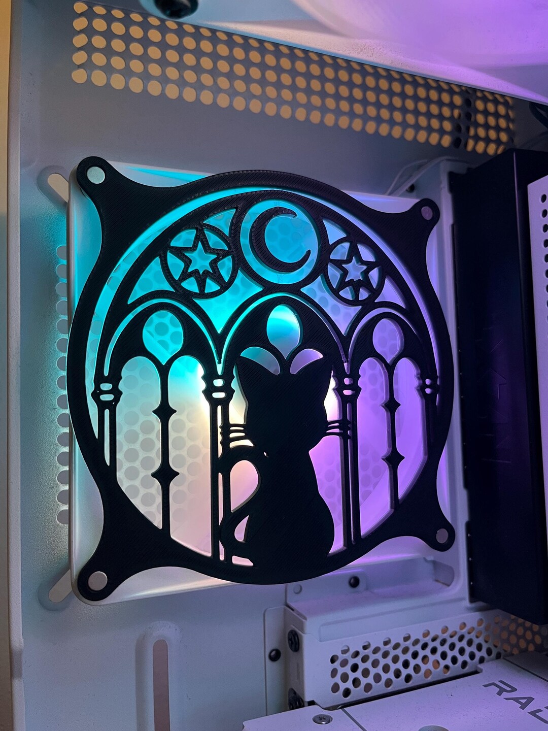 Gothic Kitty - Gaming Computer Fan Shroud/ Grill /cover - Custom 3D ...