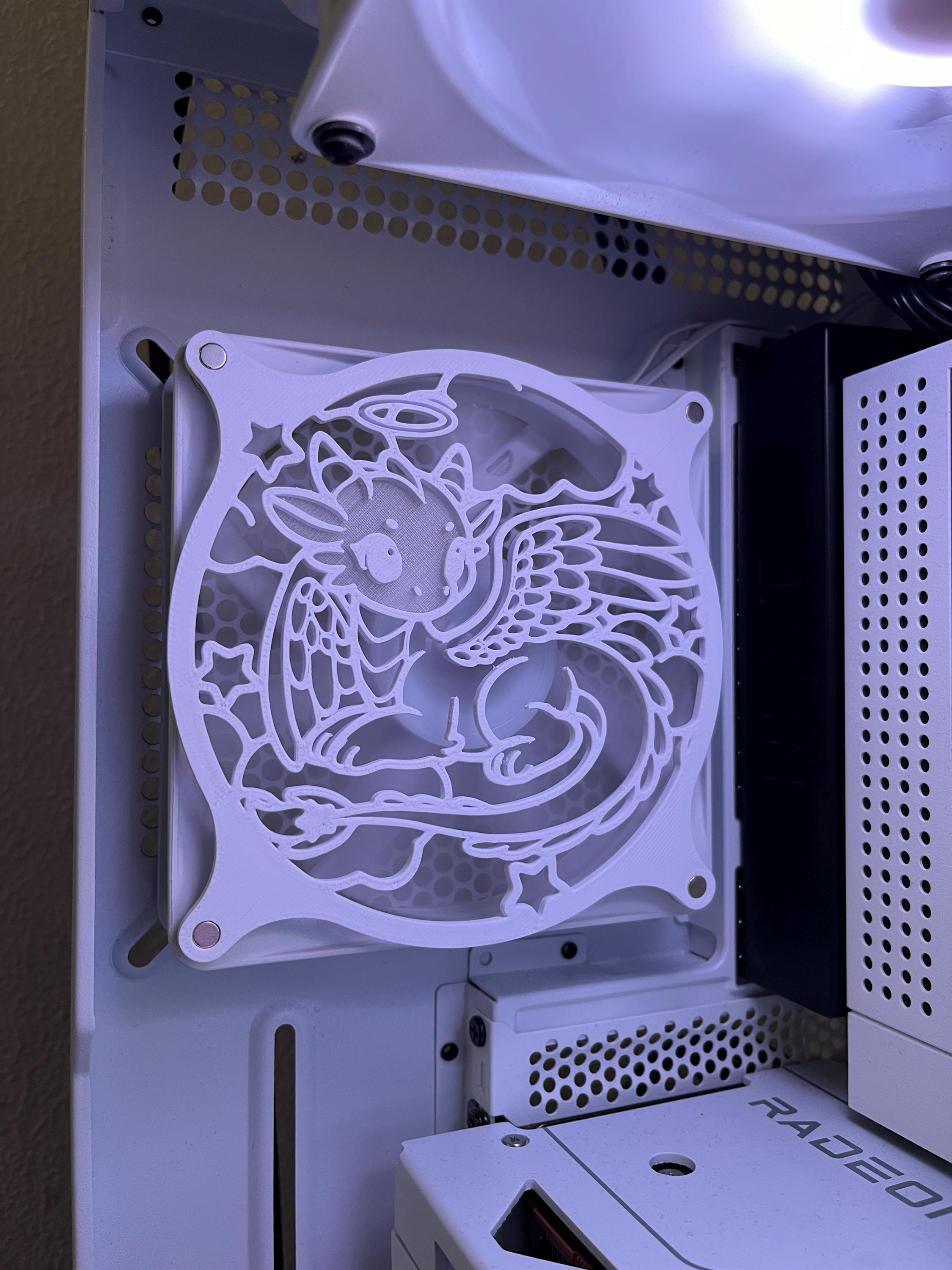 Celestial Dragon - RGB Gaming Computer Fan Shroud/ Grill /cover ...