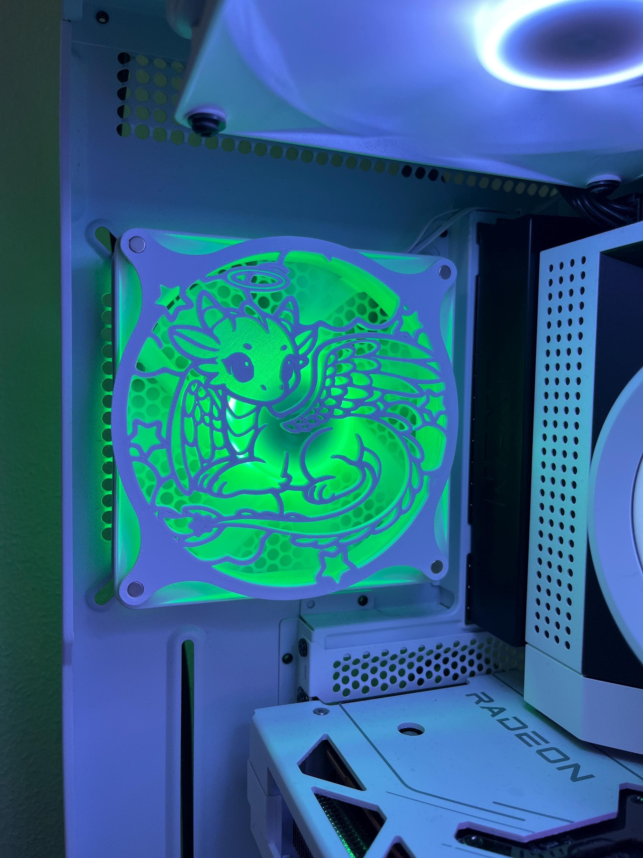 Celestial Dragon - RGB Gaming Computer Fan Shroud/ Grill /cover ...