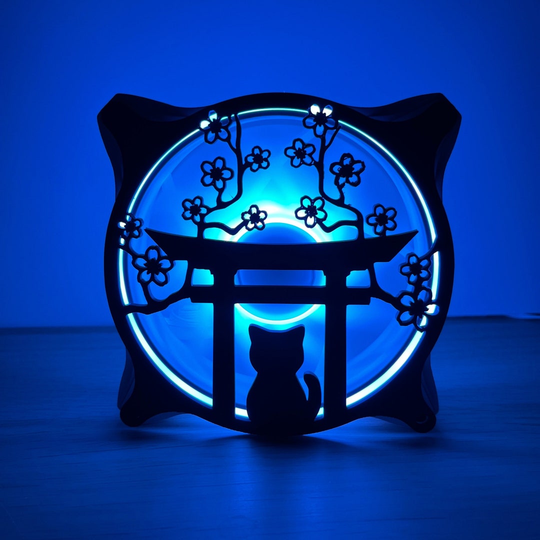 Cat Under Tori RGB Gaming Computer Fan Shroud/ Grill /cover Custom 3D ...