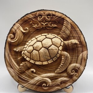 Laser Engraved Ocean Themed Wood Rounds ~ Aquatic Engraved Wood ~ Sea ...