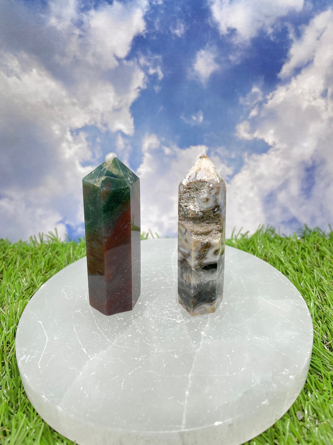 Ocean Jasper Towers Red/green Ocean Jasper Tower - Etsy