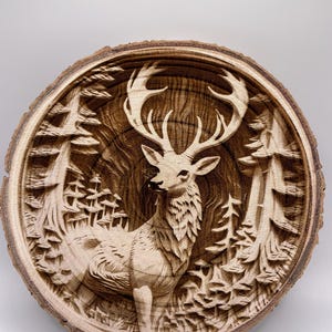 Laser Engraved Animals on Wood Rounds ~live Edge Engraved Animals on ...