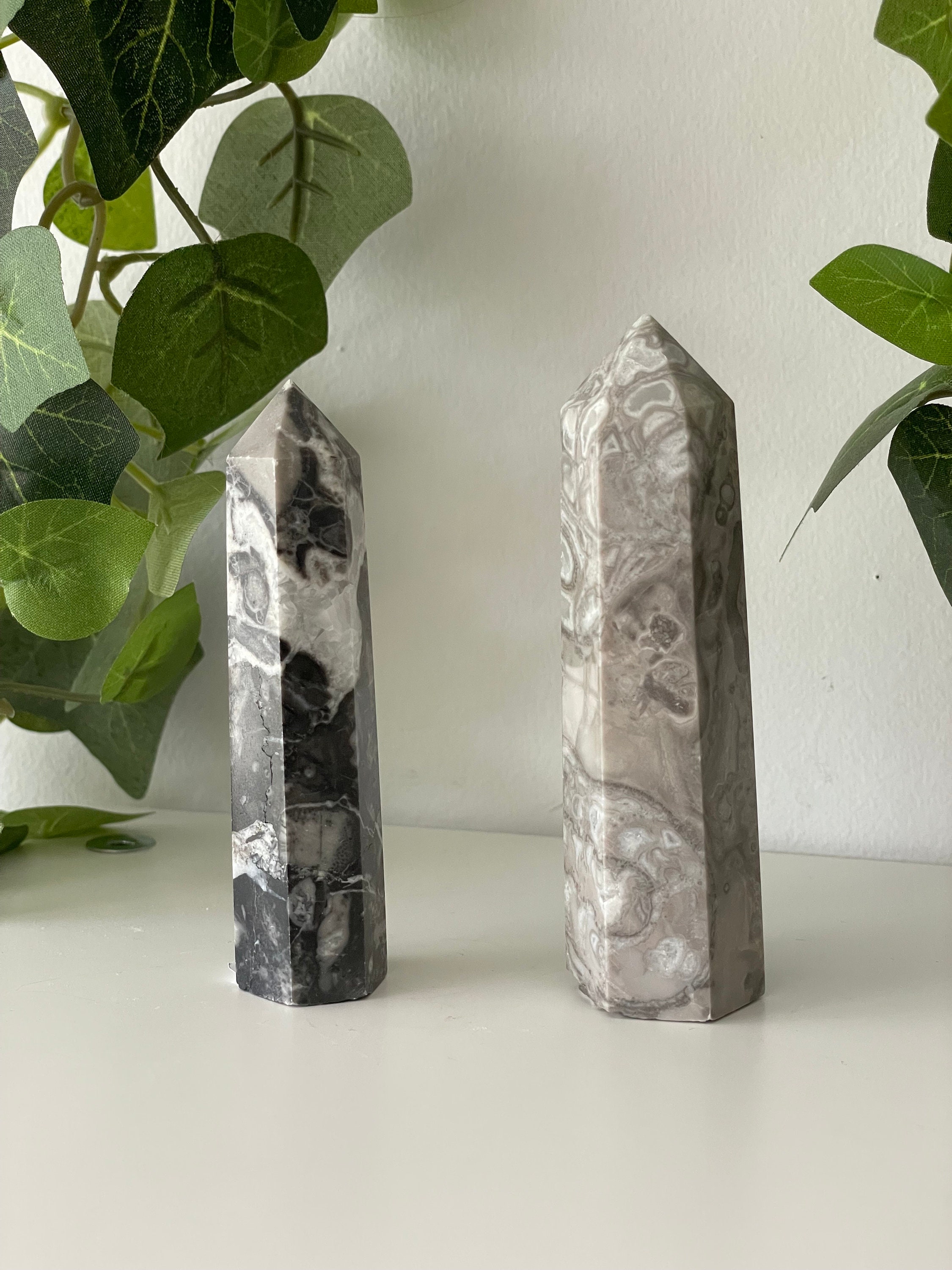 Picasso Jasper Towers Crystal Towers Picasso Jasper Grey - Etsy