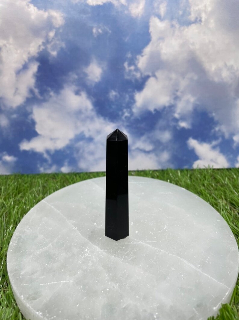 Black Obsidian Towers Crystal Tower Black Obsidian - Etsy