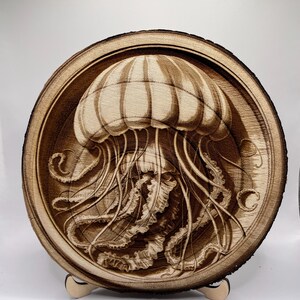 Laser Engraved Ocean Themed Wood Rounds ~ Aquatic Engraved Wood ~ Sea ...