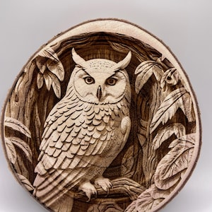 Laser Engraved Animals on Wood Rounds ~live Edge Engraved Animals on ...