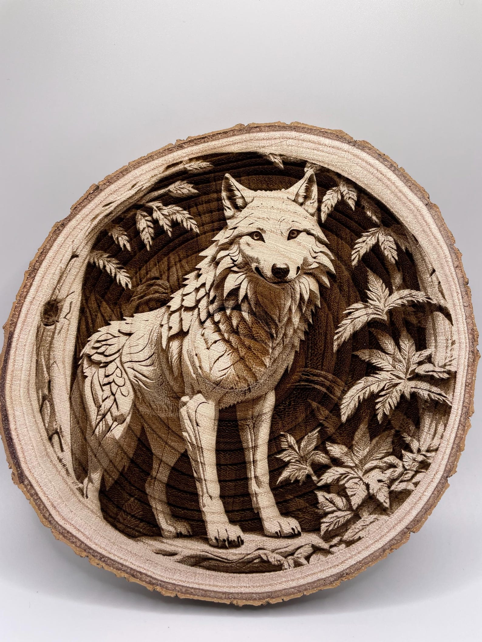 Laser Engraved Animals on Wood Rounds ~live Edge Engraved Animals on ...