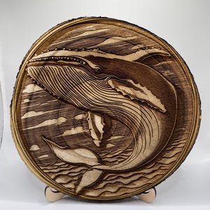 Laser Engraved Ocean Themed Wood Rounds ~ Aquatic Engraved Wood ~ Sea ...