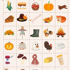 Autumn Bingo With 30 Different Cards! - Etsy