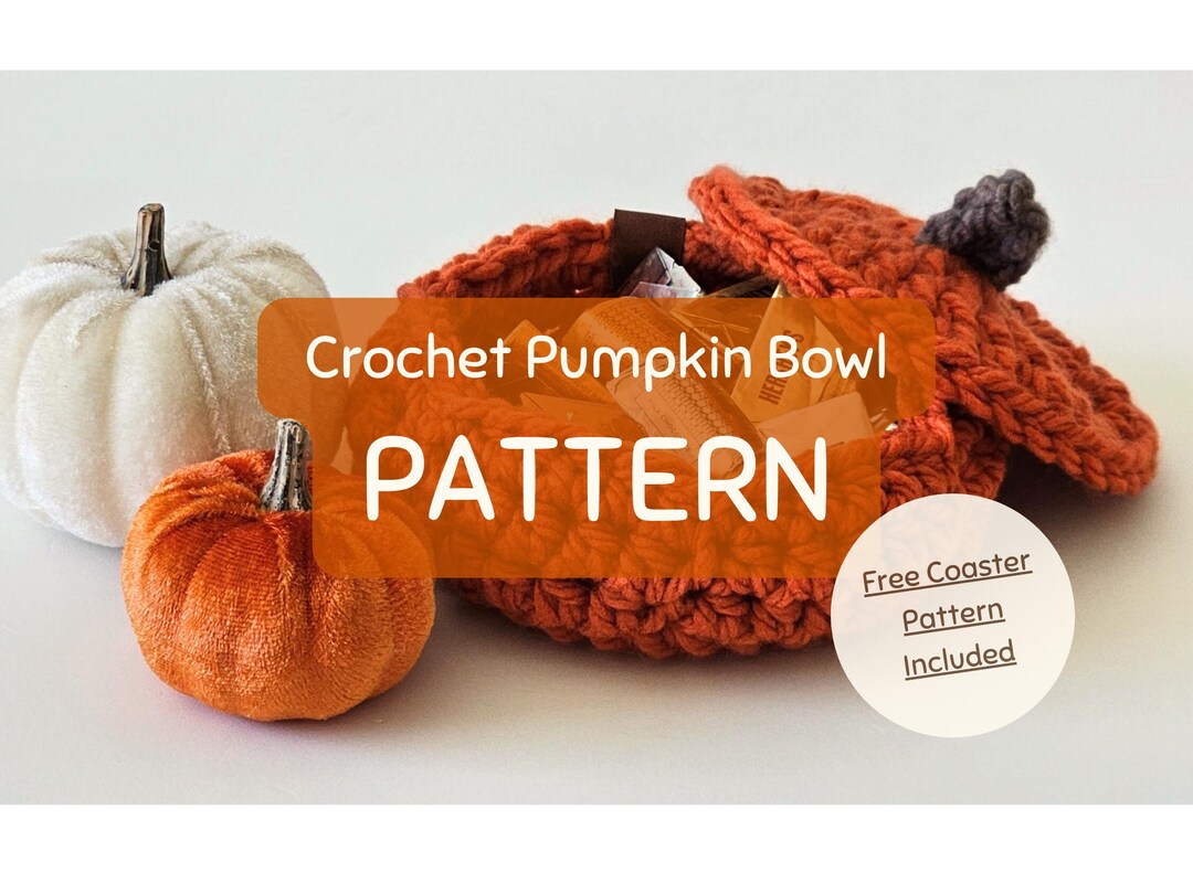 PATTERN: Crochet Pumpkin Bowl With Lid | Crochet Small Basket | Jewelry ...