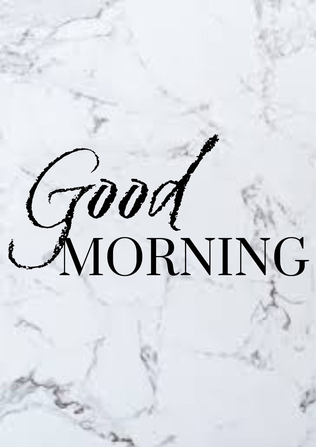 Good Morning Marble Print - Etsy