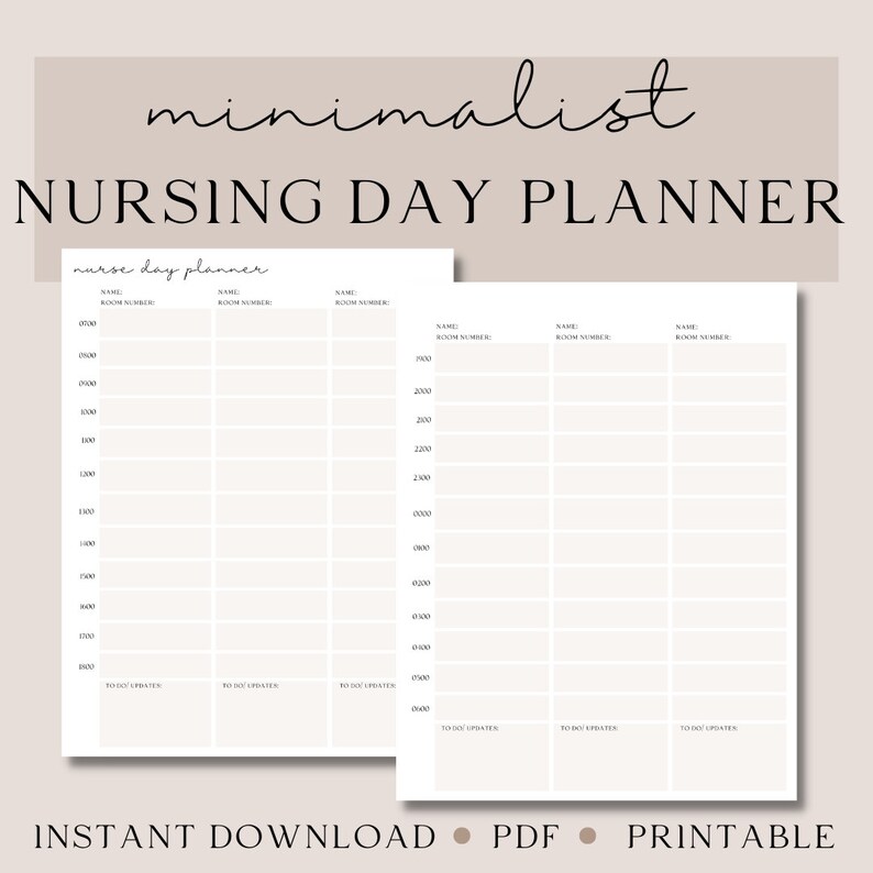 Nursing Report Sheet Daily Planning Bundle - Etsy